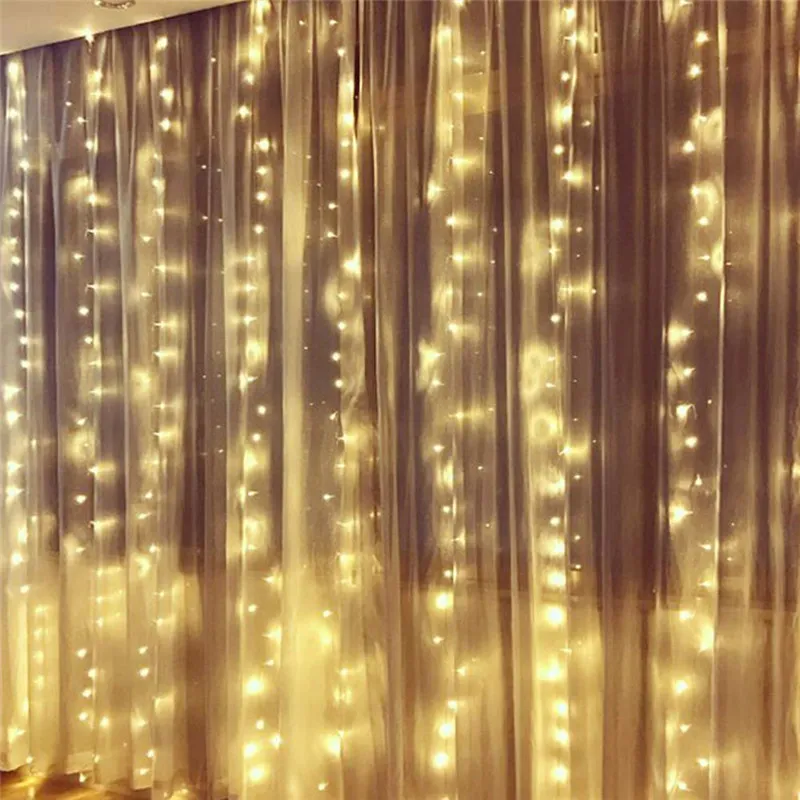 300 Bulb LED Curtain String Diff Fairy Light For Wedding Decoration ...
