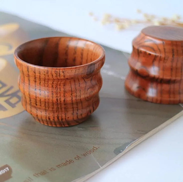 Wooden Cup Primitive Handmade Wave Cup Drinkware Pure Natural Coffee ...