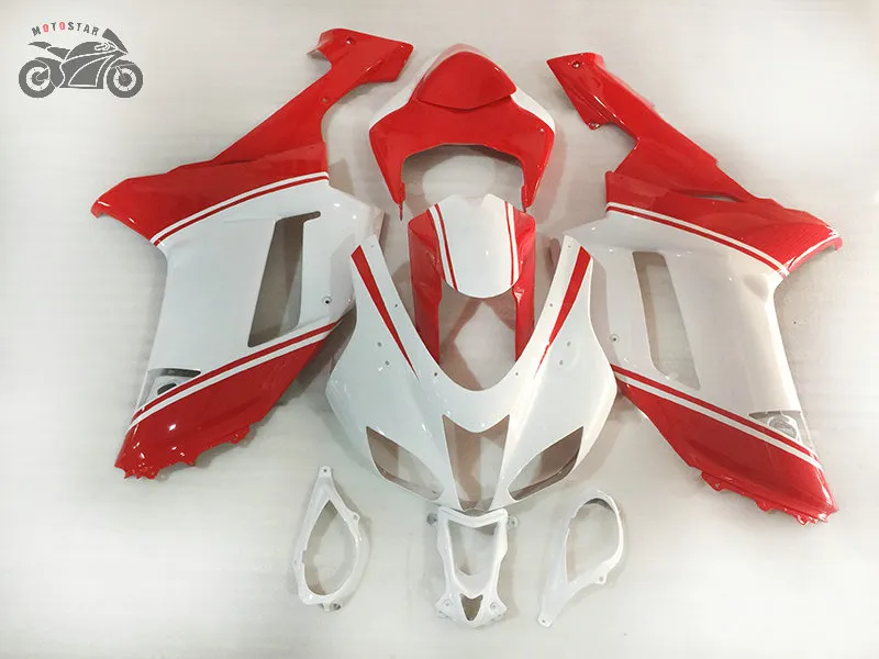 Custom 2008 Zx10r Fairing Kit For Kawasaki Ninja ZX6R 2007 2008 White ...