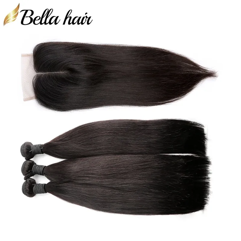 BellaHair Malaysian Peruvian Hair With Closure Closure Bundle Set ...