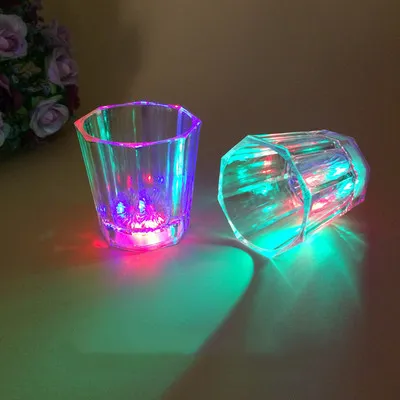 DHL Liquid Activated LED Shot Glasses Multicolor Wine Glass Fun Light ...