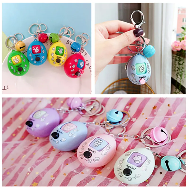 Novelty Rock Paper Scissors Keychain Game Classic Finger Guessing Toys ...