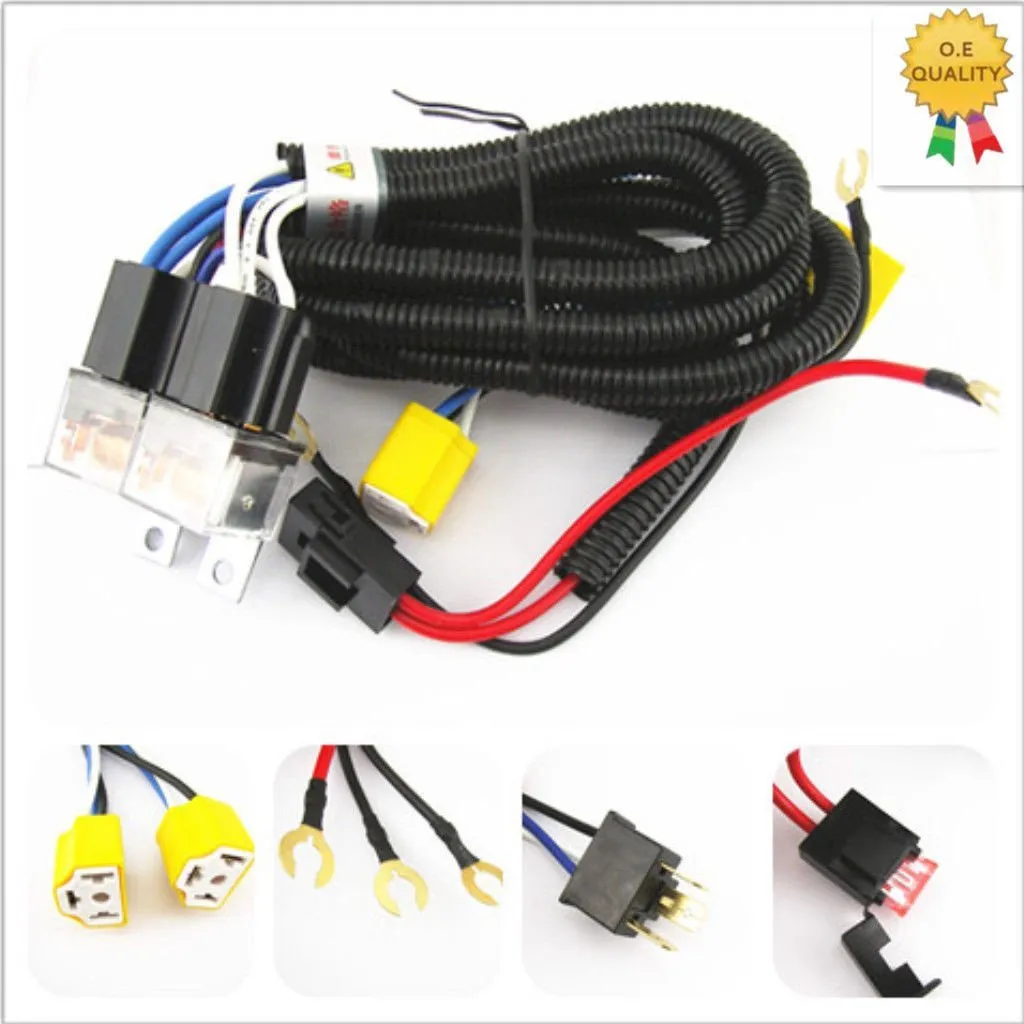 DHgate.com:2-Headlight H4 Headlamp Ceramic Socket Plugs Wiring Relay ...