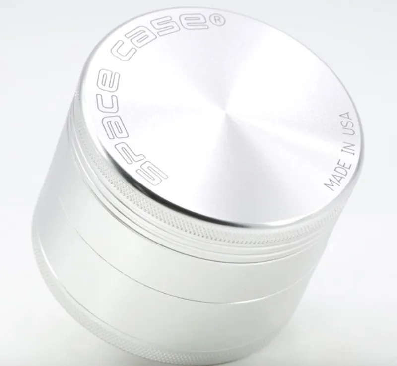 Space Case 63mm CNC Aluminum Herb Grinder Black Silver Crusher Tobacco ...