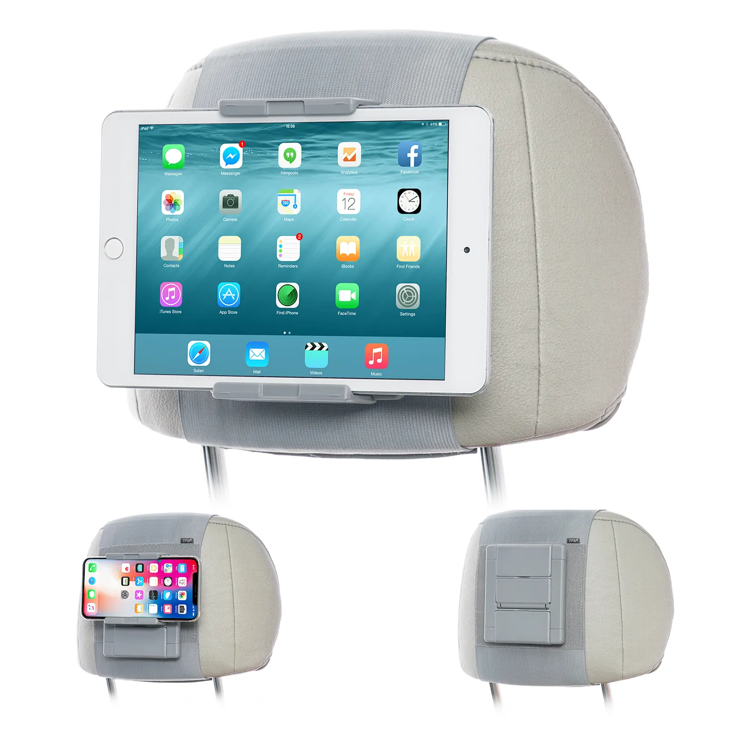 DHgate.com:Adjustable Car Headrest Mount for Mobile Phones & Tablets ...