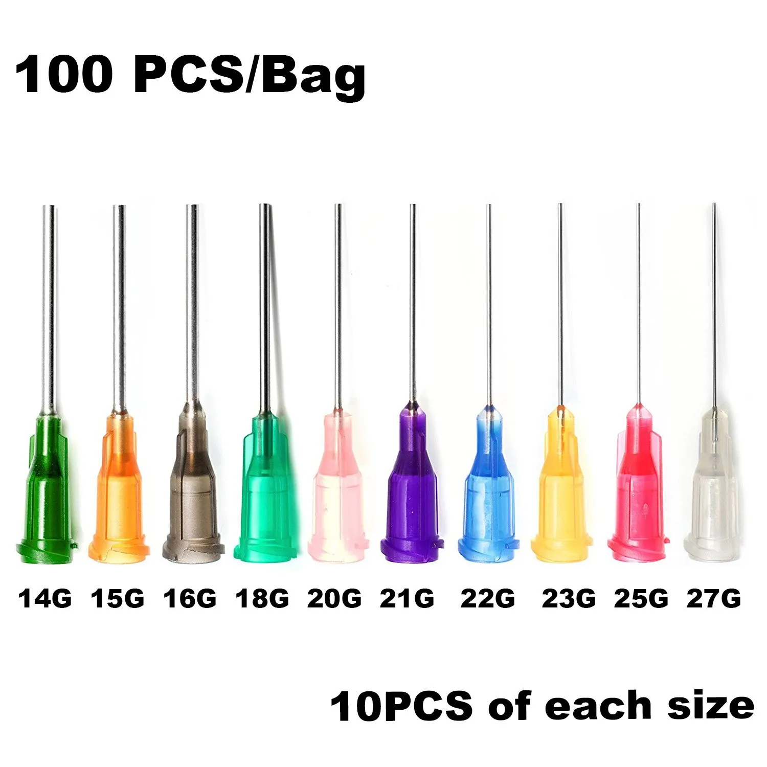 ₩11,752에서 루어 락 14G, 15G, 16G, 18G, 20G, 21G, 22G, 23G, 25G, 27G 무딘 팁 x 1 1 인치 길이, / Bag으로 주사기 분배 ...