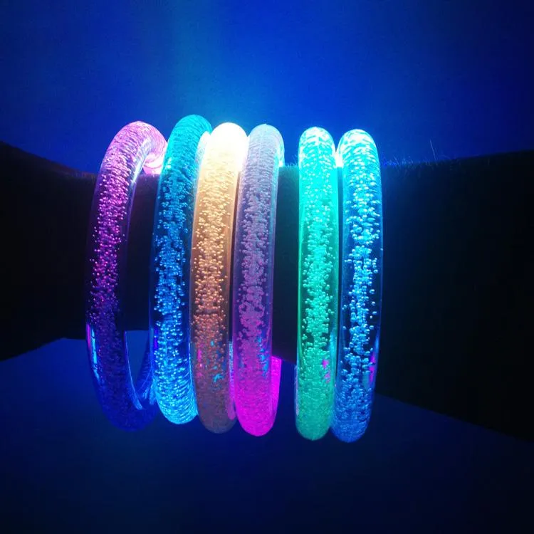 DHgate.com:2024Crystal Flashing LED Blinking Bracelet Light Up Glowing ...