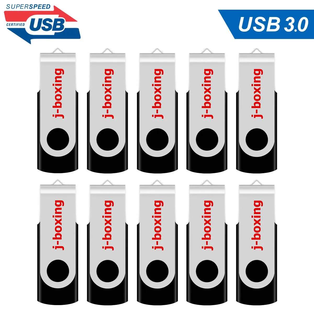 10 Pack Black 32GB USB 3.0 Bulk Thumb Drives High Capacity Thumb ...