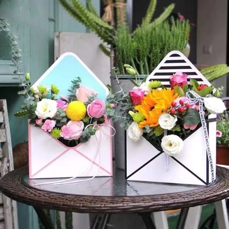 Mini Creative Paper Envelope Fold Flower Box It Bouquet Floral Box It ...