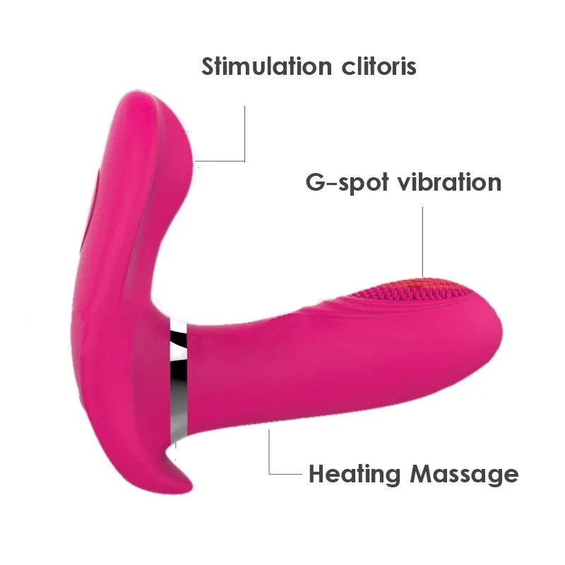 Wireless Heating Butterfly Vibrator Remote Control Distance 20m Usb