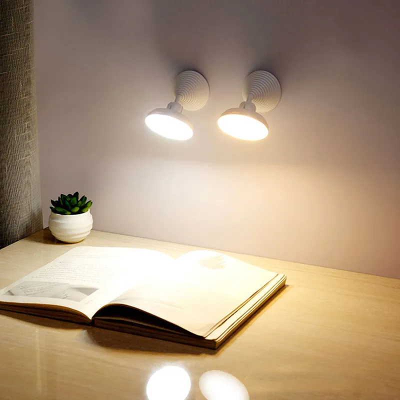 Human Body Induction Lamp USB Rechargeable Bedside LED Night Light with ...