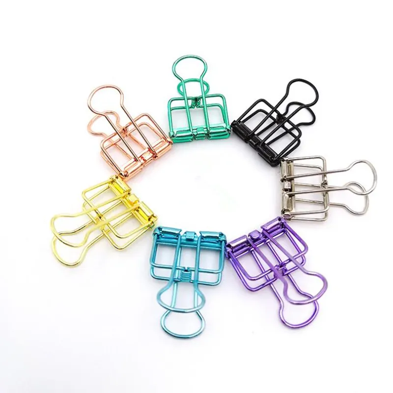 19mm Multicolor Metal Wire Binder Clip Clamp Paper Bookmark Clips ...