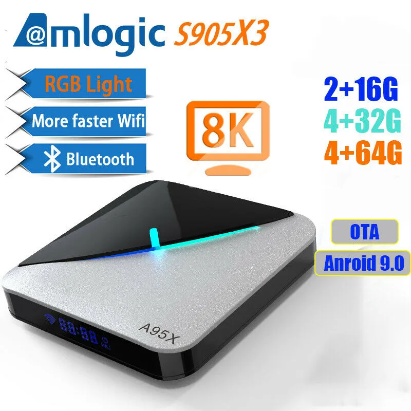 DHgate.com:Android TV Box: A95X F3, Amlogic S905X3 4GB/64GB, Dual Wifi ...