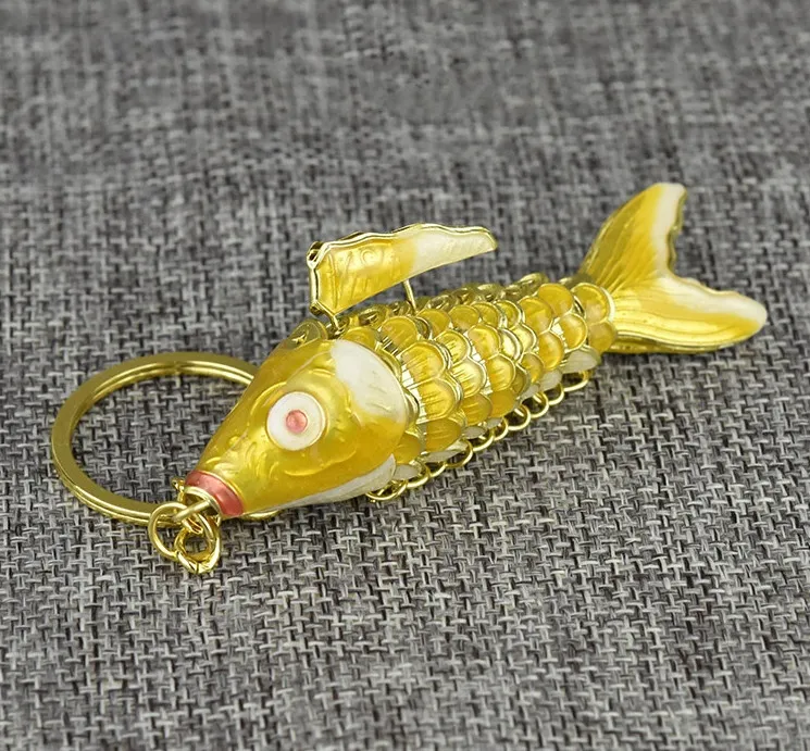 Keychains Charms, Keyring Cute: Vivid Enamel Koi Fish Keychain, Metal ...