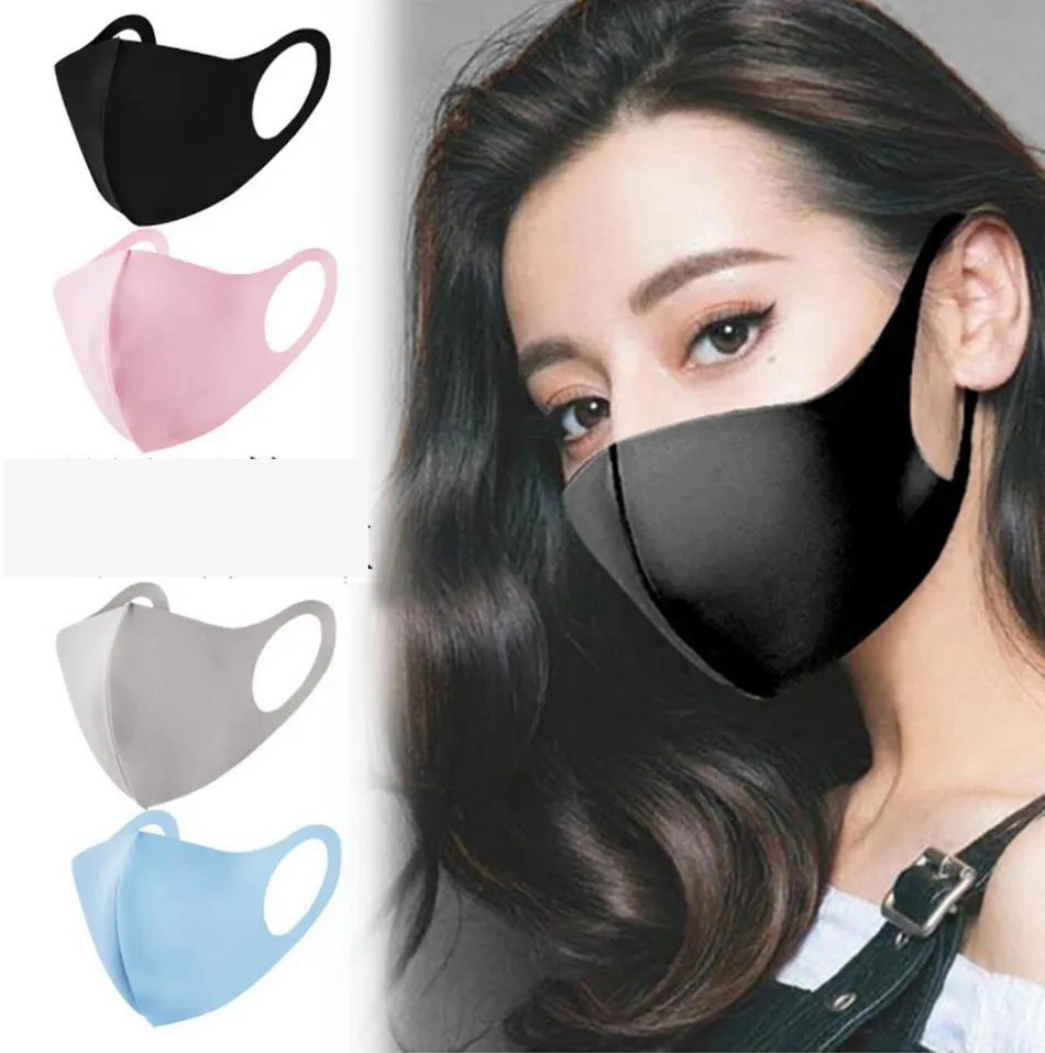 DHgate.com:5-Color Anti Dust Ice Silk Face Mask Washable Breathable Unisex Outdoor Earloop Mouth ...