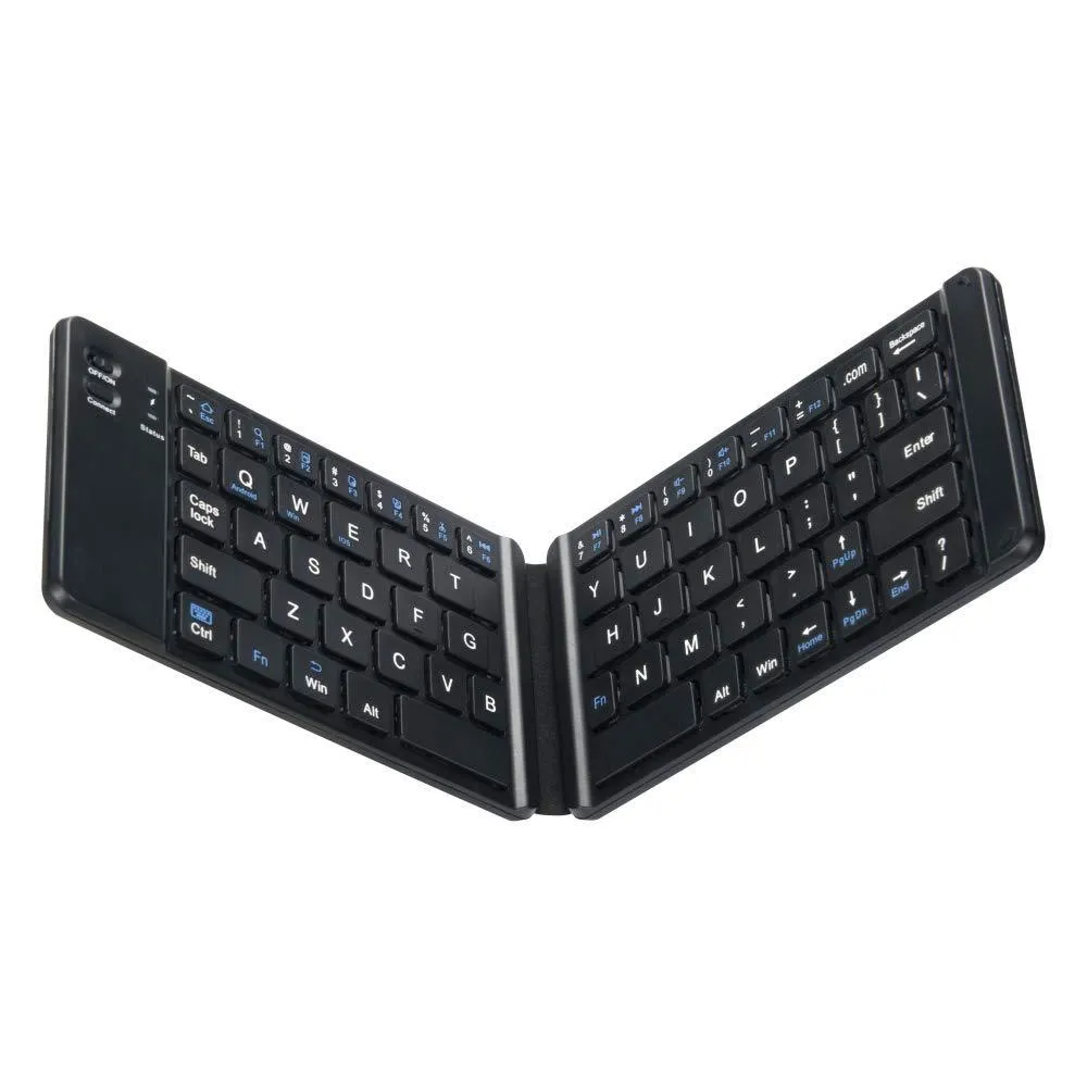 Ultra-Slim Foldable Bluetooth Keyboard - Rechargeable Pocket Keyboard ...