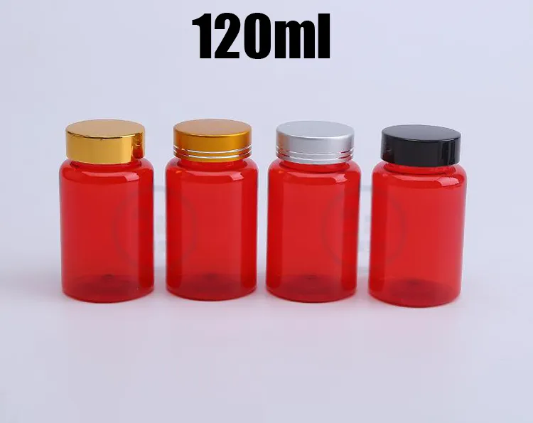 Wholesale 100 Translucent Red PET Glass Bottle With Stopper 120ml ...