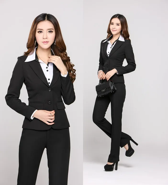 New Professional Business Women Suits Pant And Tops Office Work ...