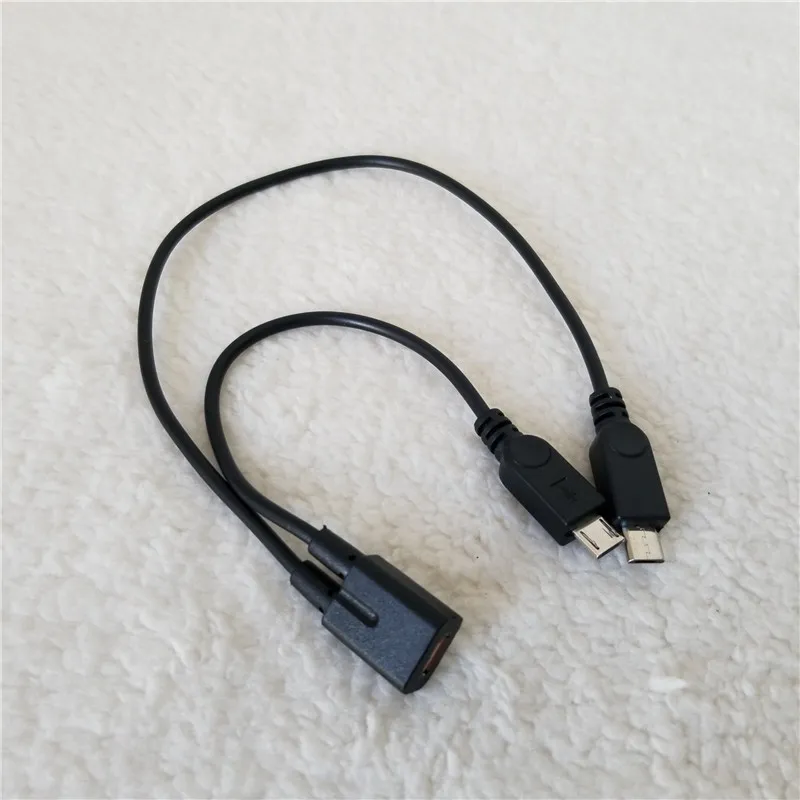USB A Splitter: Micro USB Female To Dual Male Adapter Cable 1 To 2 ...