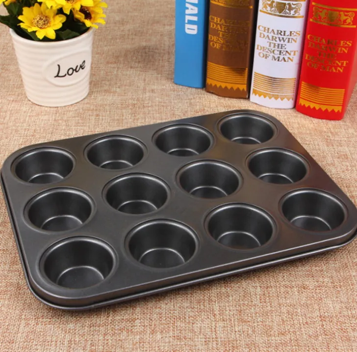 The Latest 35 * 26.3 * 3CM Large Round Black Non Stick 12 Lattice Cake ...