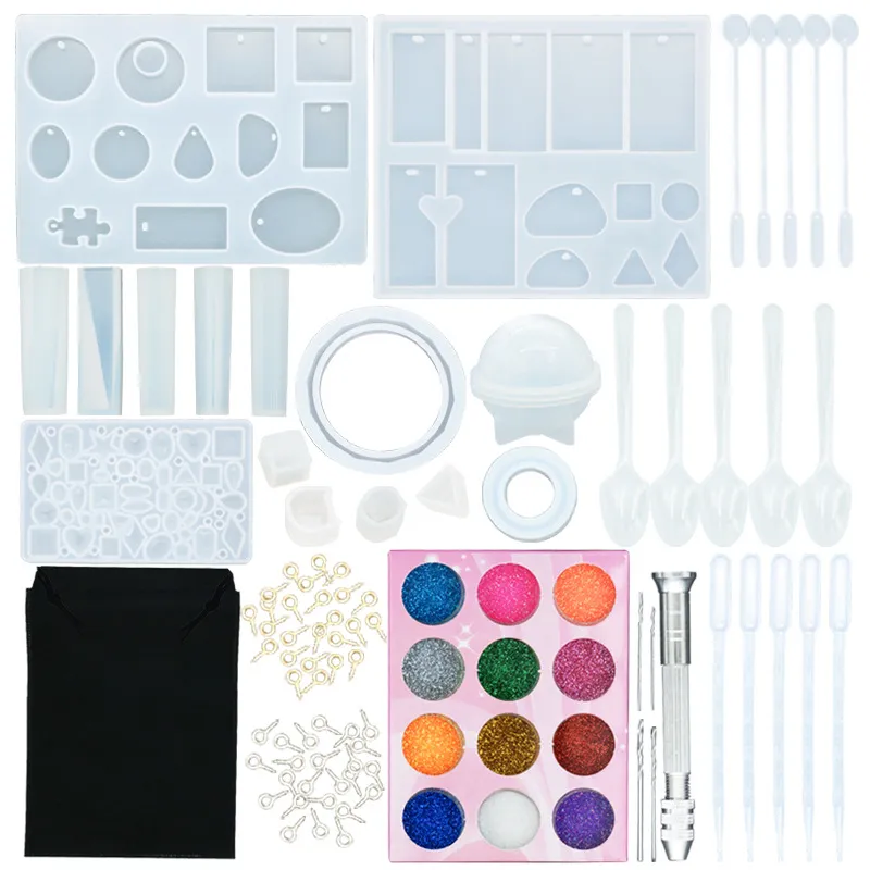 137-Piece Resin Mold Kit - Silicone Craft Molds for Jewelry Making, DIY ...