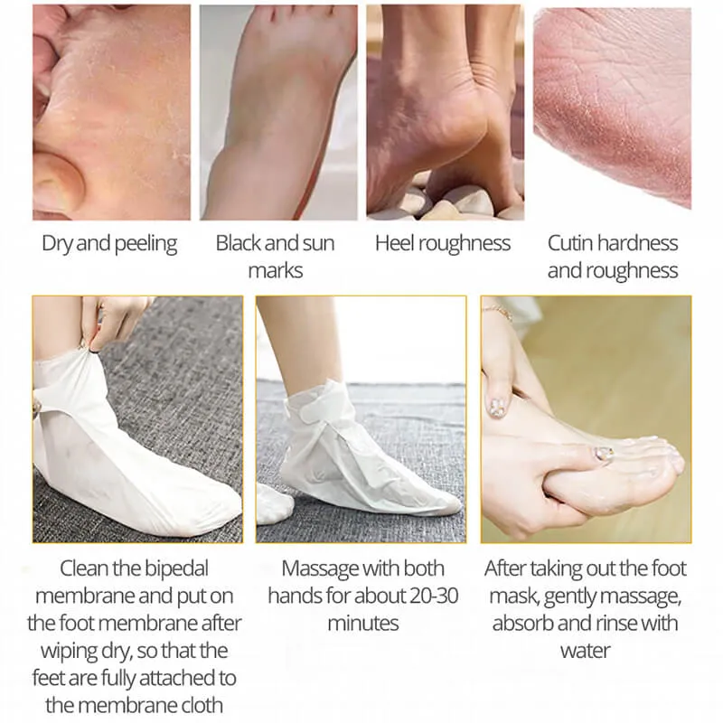 Exfoliating Foot Peel Mask Socks for Soft Feet, Pedicure Socks for Dead ...