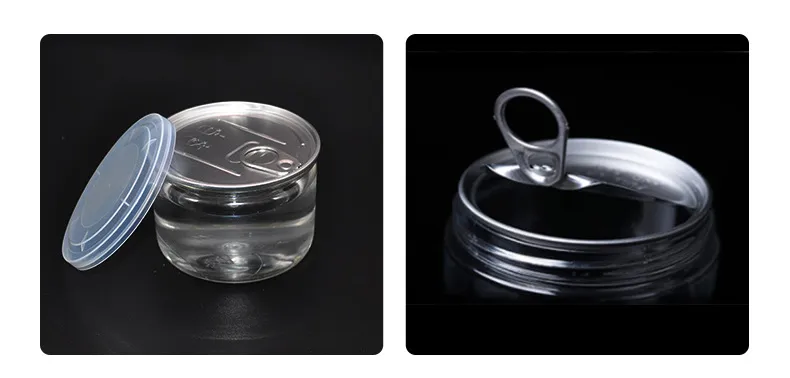 Newest Plastic Clear Food Grade Storage Container Can 450ml Dry Herb PET Easy Open End Ring Pull ...