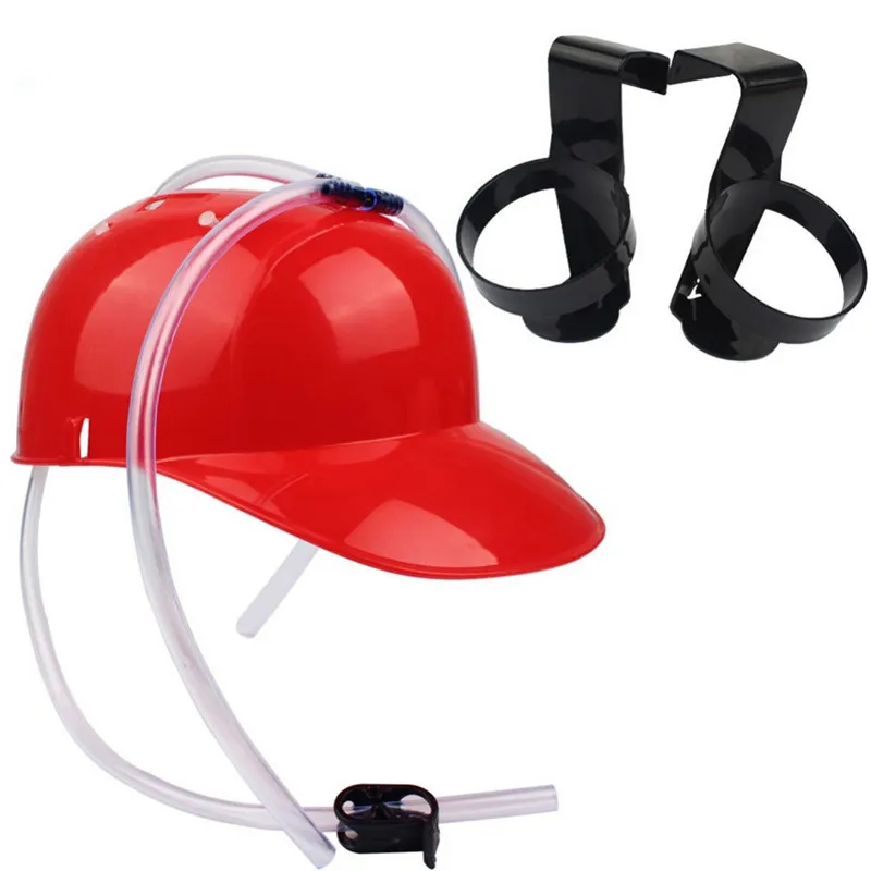 Beverage Helmet Drinking Beer Cola Coke Soda Miner Red Bucket Hat Lazy ...