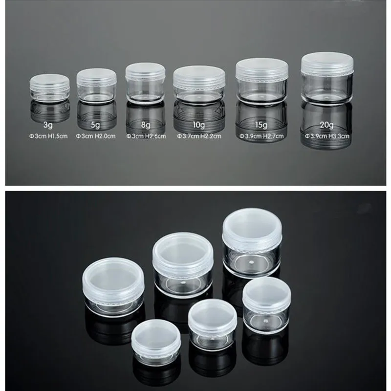 Plastic Empty Cosmetics Containers Sample Jars for Makeup 3g 5g 8g 10g ...