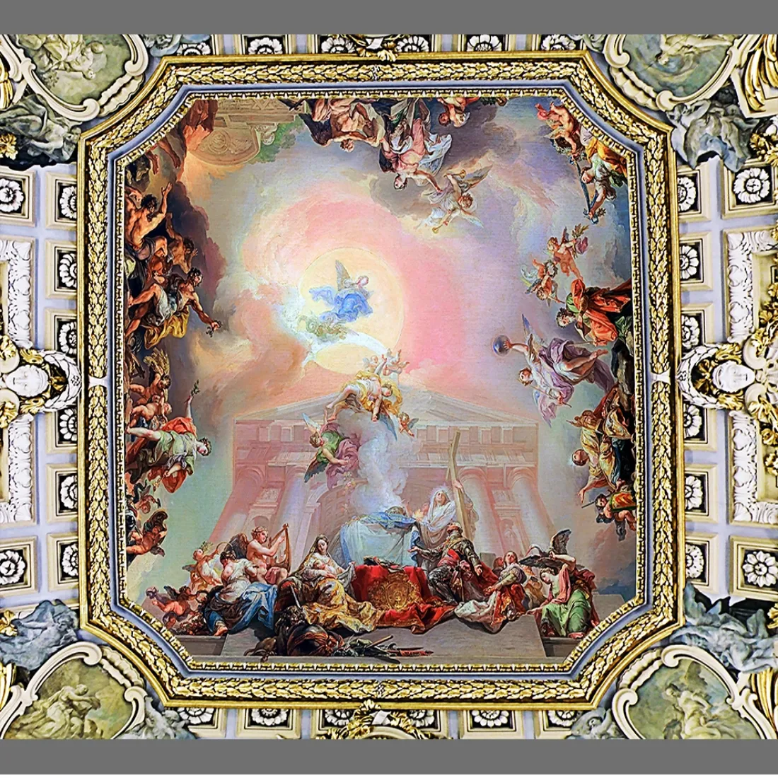 Luxury Mural Wallpaper: Celestial Angel Ceiling Art Photographic Wall ...