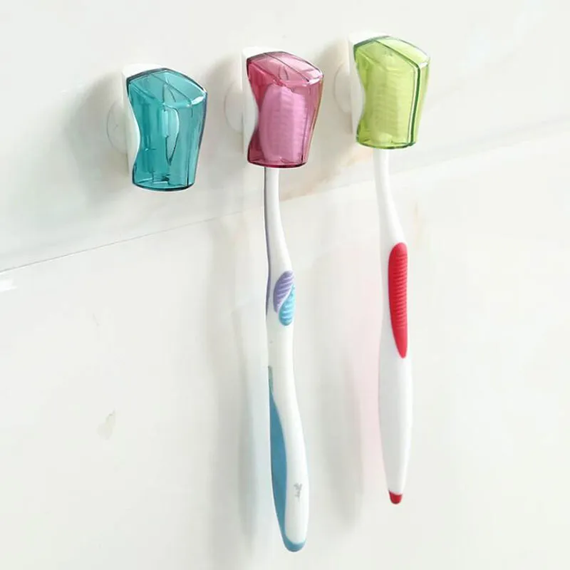Household Family Wall Mounted Dust Proof Colorful Toothbrush Holder ...