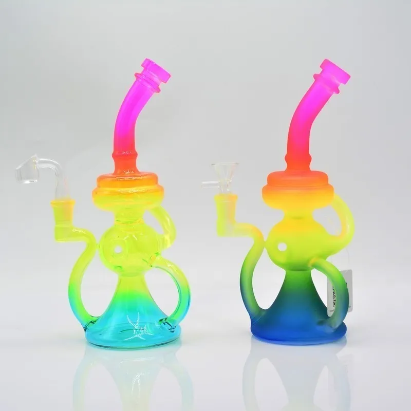 Wholesale Unique 10 Inch Rasta Recycler Glass Water Bong With Banger ...