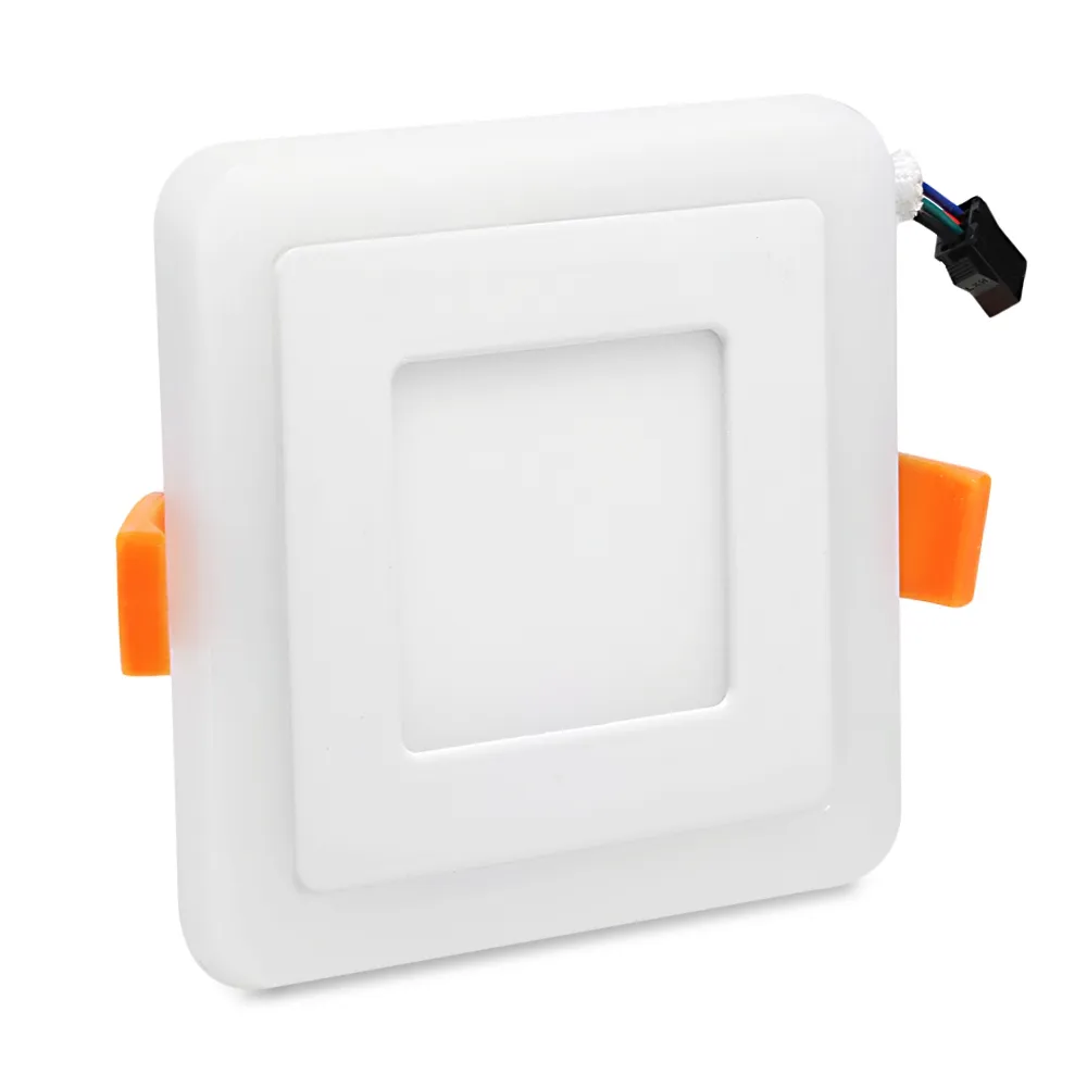 Square LED Panel Light - Modern Blue & White Recessed Ceiling Lamp ...