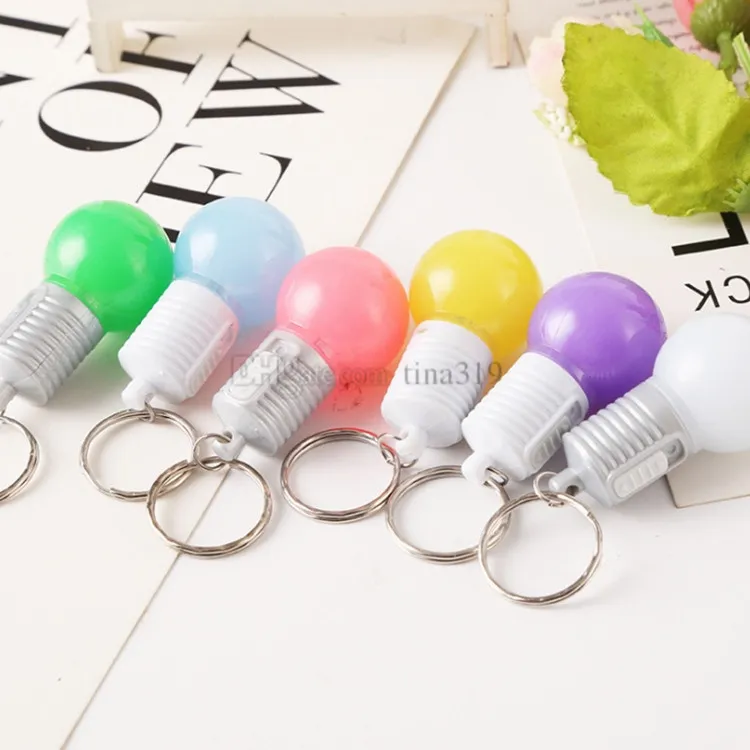 New 2style Light Bulb Key Chain LED Key Chain, Festive Decorative ...