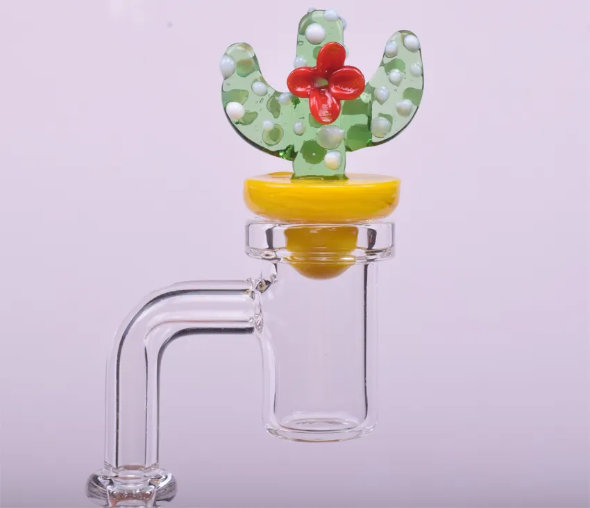 OD23mm Carb Cap Colored Glass Cactus Carb Cap Dome For Glass Bongs Oil ...