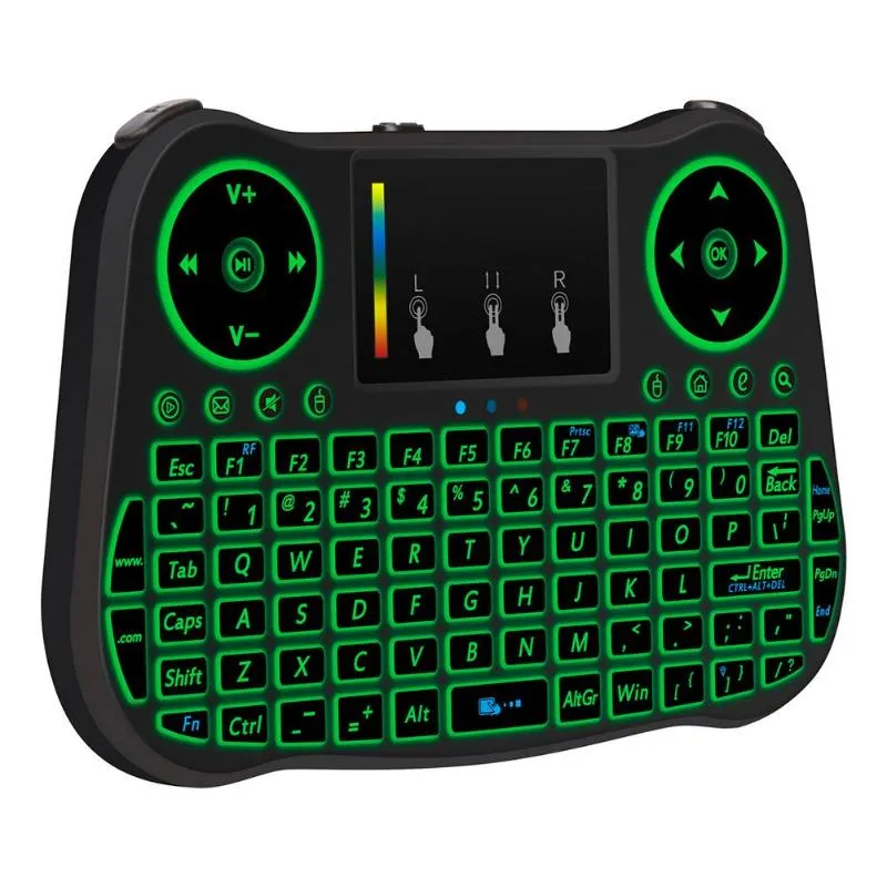 MT08 2.4 GHz 77 Keys Mini Wireless Keyboard with Touchpad for Smart TV ...