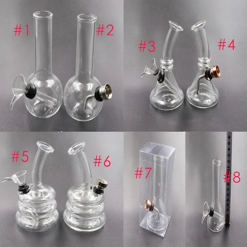 Portable Glass Bong Water Pipes Tobacco Bongs Heady Mini Dab Rigs Small Bubbler Hookahs Beaker