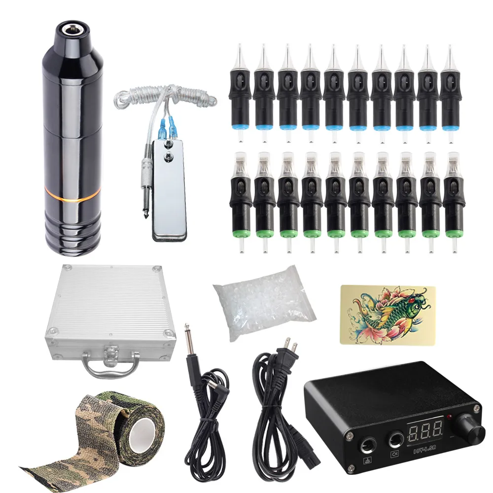 DHgate.com:Pro Tattoo Rotary Pen Kit: Mini Power Supply, Cartridges ...