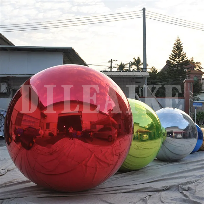 2M Diameter Giant Bouncers Inflatable Mirror Ball For Decoration PVC ...