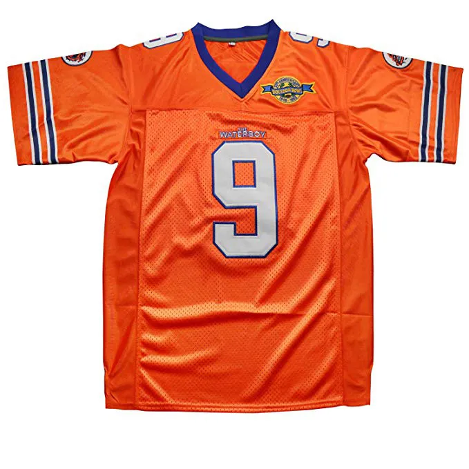 Bobby Boucher 9 Water Boy Movie Men's American Football Shirts Stitched ...