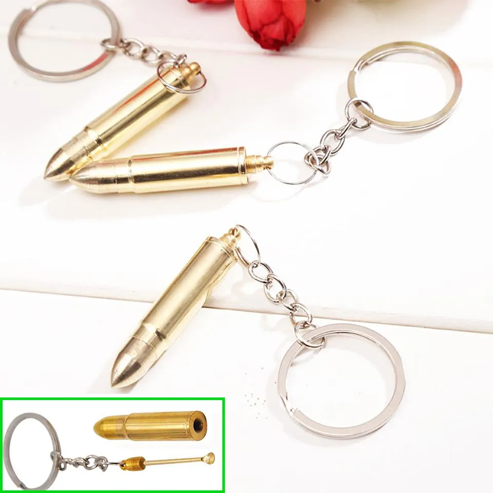 2022 Brass Bullet Shape Metal Snuff Spoon 2 Inch Sniffer Snorter Powder ...