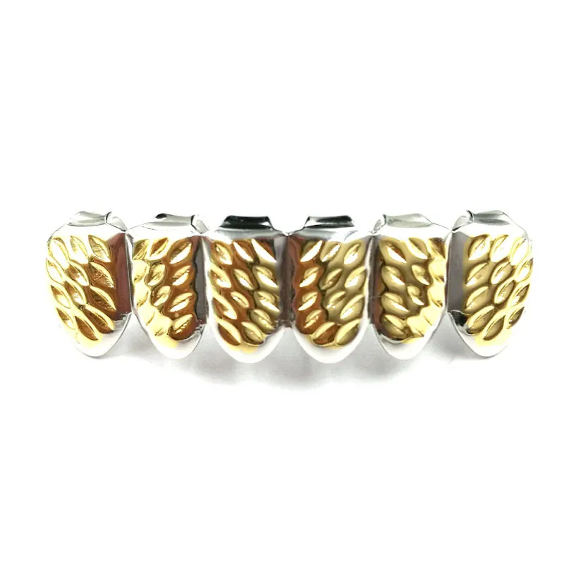 Custom Multicolor Diamond 18K Gold Gold Plated Teeth Grillz For Punk ...