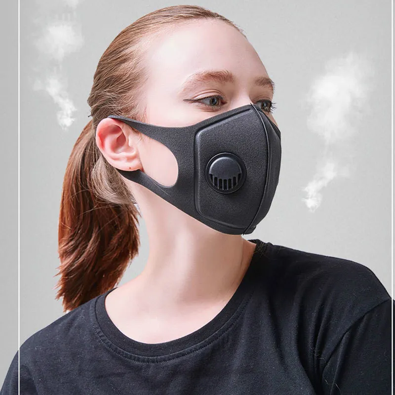 In Stock! Dustproof Face Mask Breathing Valve Sponge Mask Washable ...