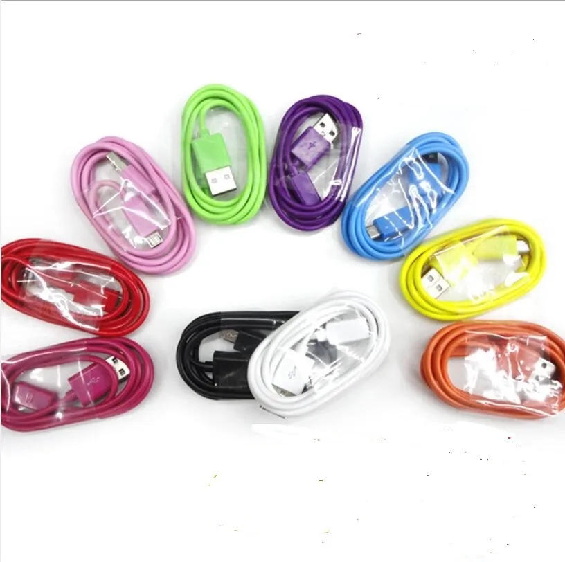 Android Charging Cables, Colorful Round Micro USB Data Charging Cable ...
