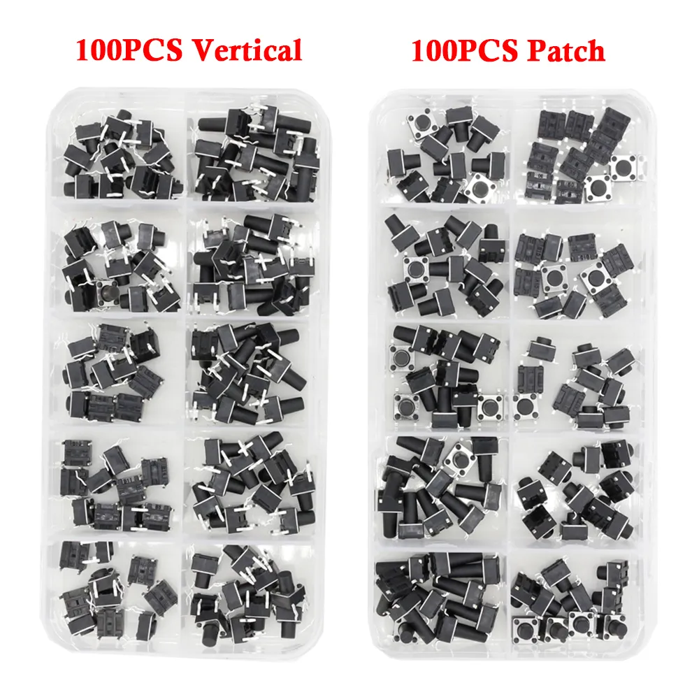 Wholesale 4 Pin Vertical/Patch Micro Push Button Tact Switch 6x6x4.1mm ...
