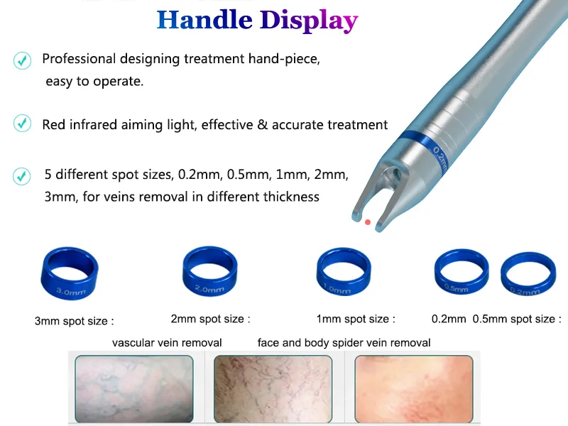 Clinic 980nm Vascular Laser Machine For Spider Veins Removal Red Blood ...