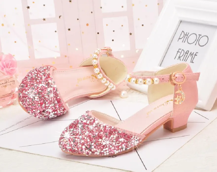 Flower Girl Shoes: Elegant Pink Occasion Shoes For Young Girls Sizes 26 ...