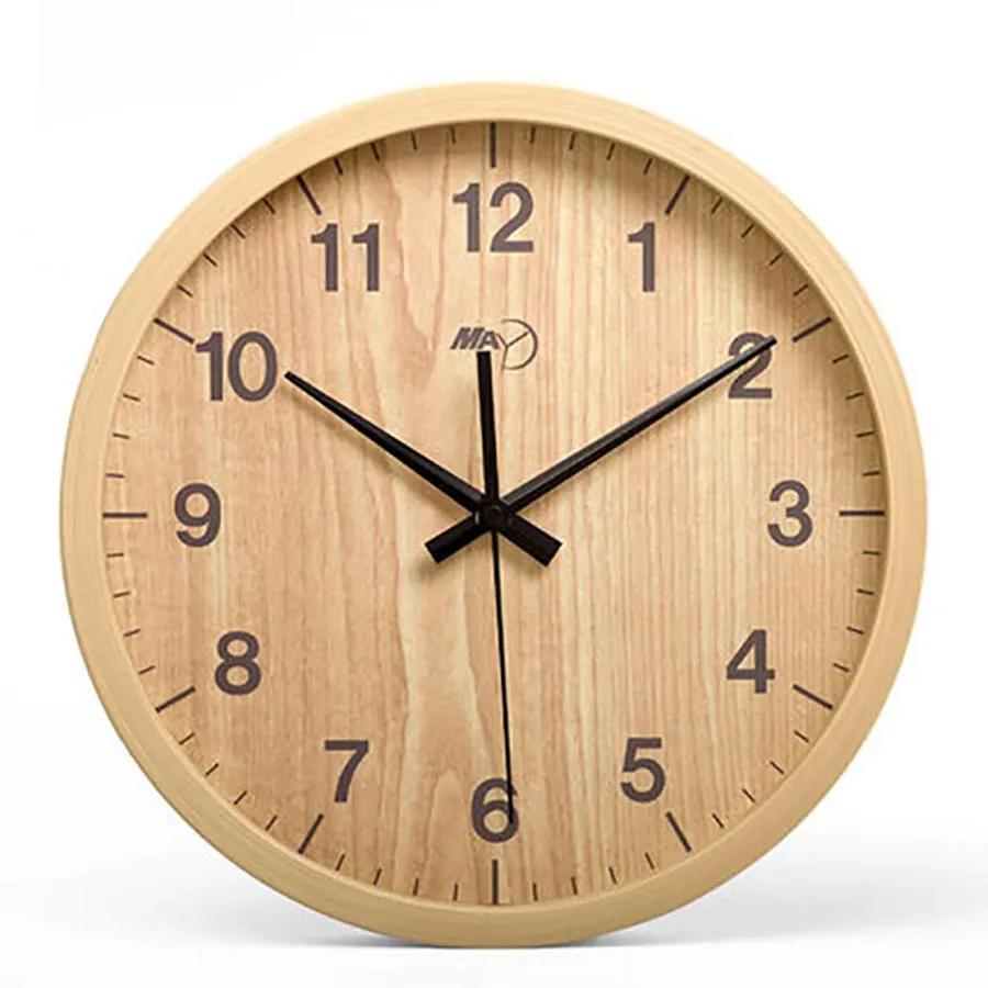 12 Inch Round Wall Clock Wooden Modern Design Antique Wooden Wall Clock ...