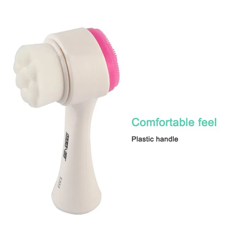 Silicone Face Scrubber & Exfoliating Brush Two Sided Facial Cleansing ...