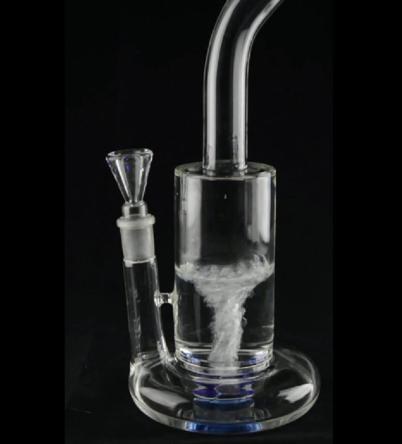 Vaso De Vidrio Bong Tornado Turbina Ciclónica Percolador Disco Azul ...
